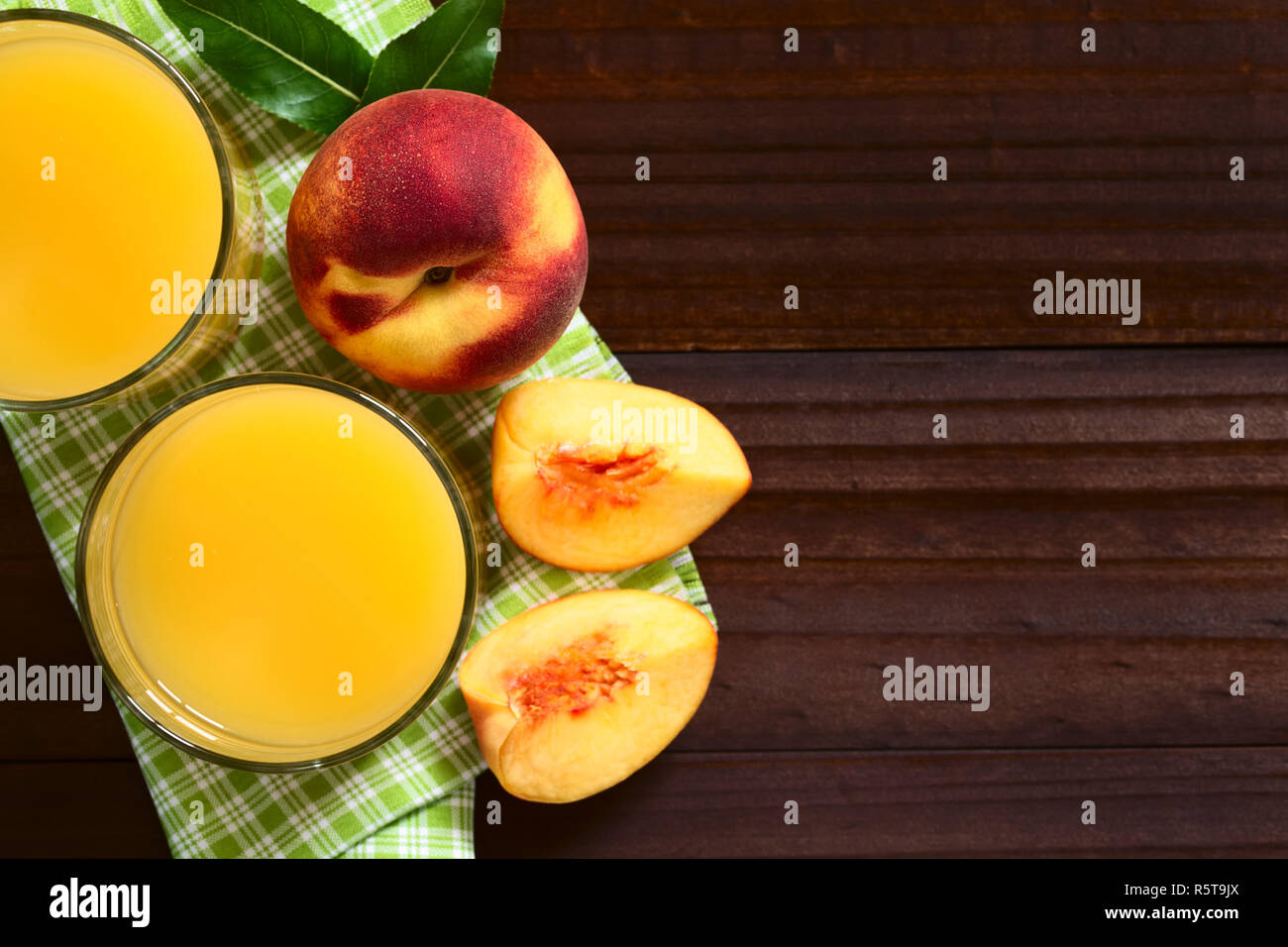Peach Juice or Nectar Stock Photo - Alamy