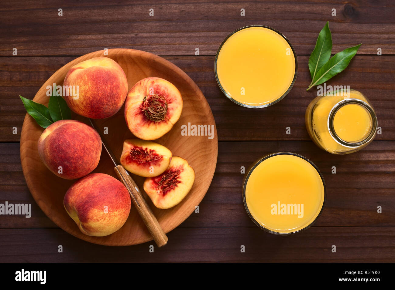 Peach Juice or Nectar Stock Photo - Alamy