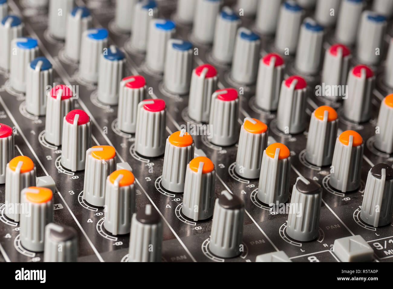 Mixing Table Knobs Stock Photo - Alamy