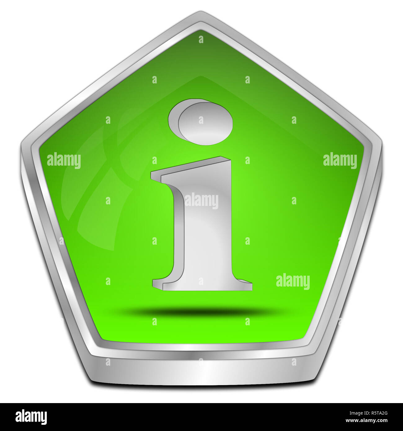green Information Button - 3D illustration Stock Photo - Alamy