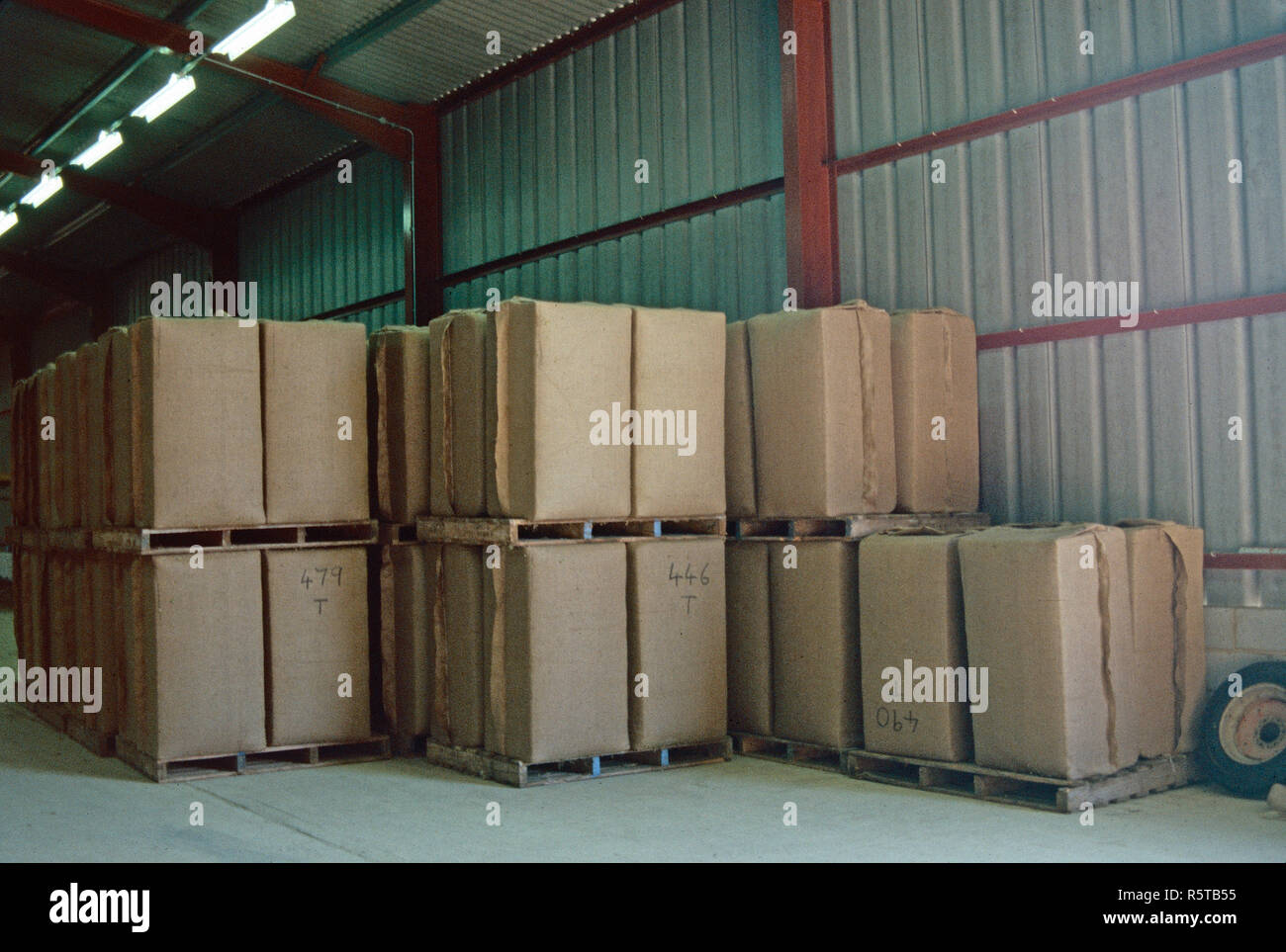 Hop Harvest Compressed Hop Sacks Kent Stock Photo - Alamy