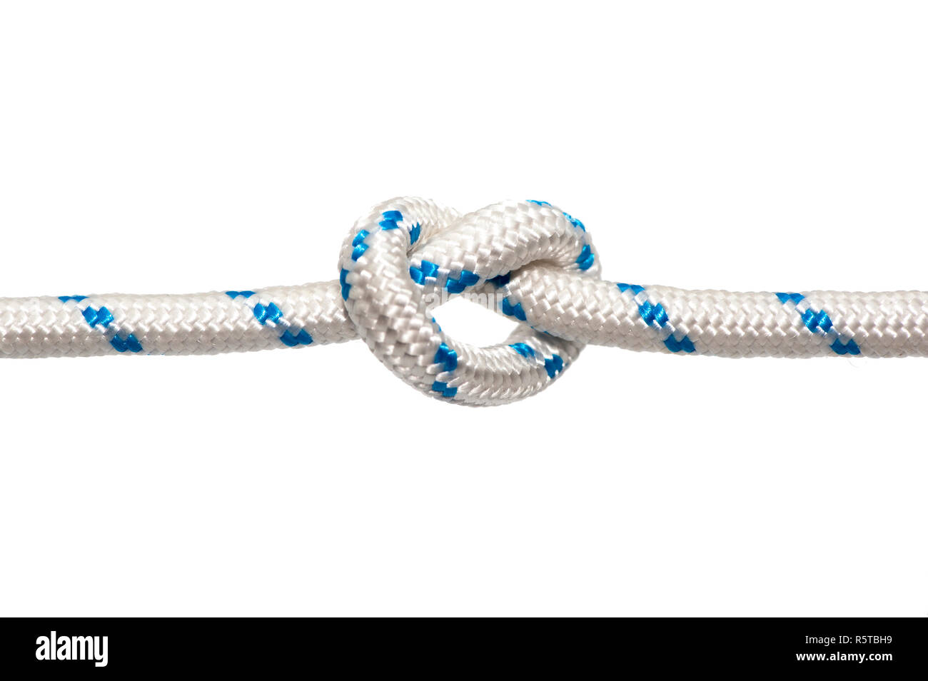 Rope with knot isolated on white background Stock Photo - Alamy