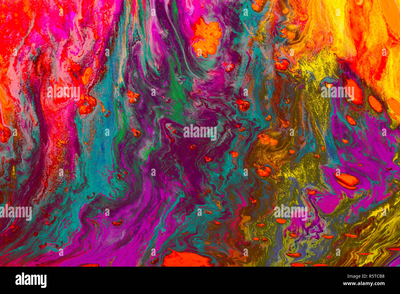 Traditional Ottoman Turkish marbling art patterns as abstract colorful ...