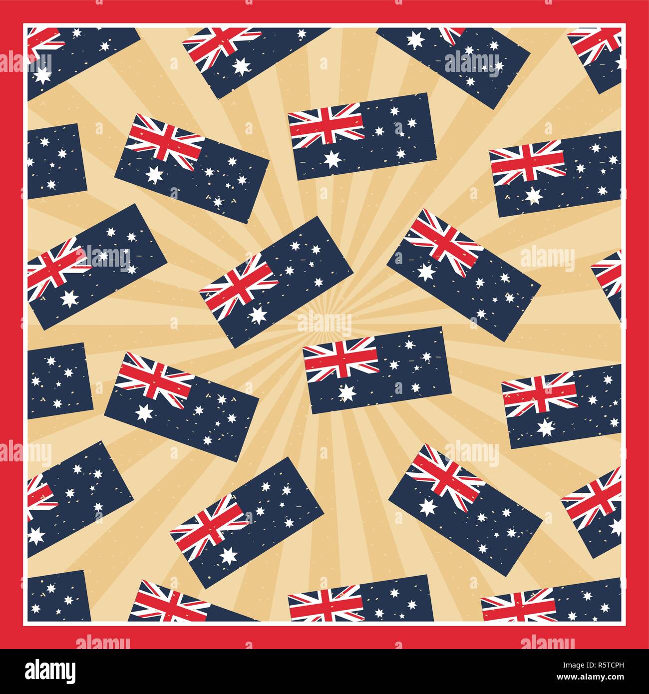 australia flags stripes decoration background vector illustration Stock ...