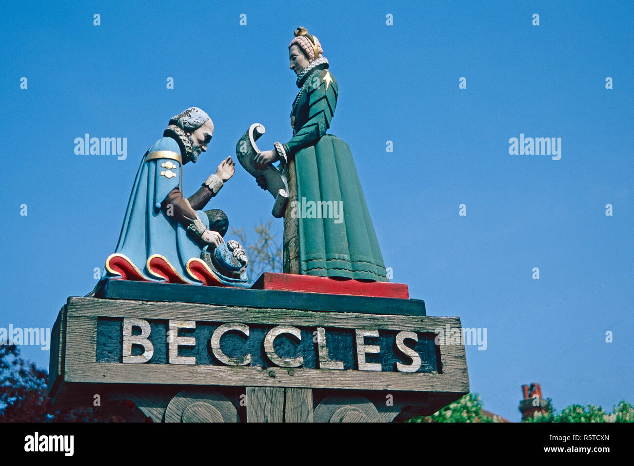 Beccles village sign hi-res stock photography and images - Alamy