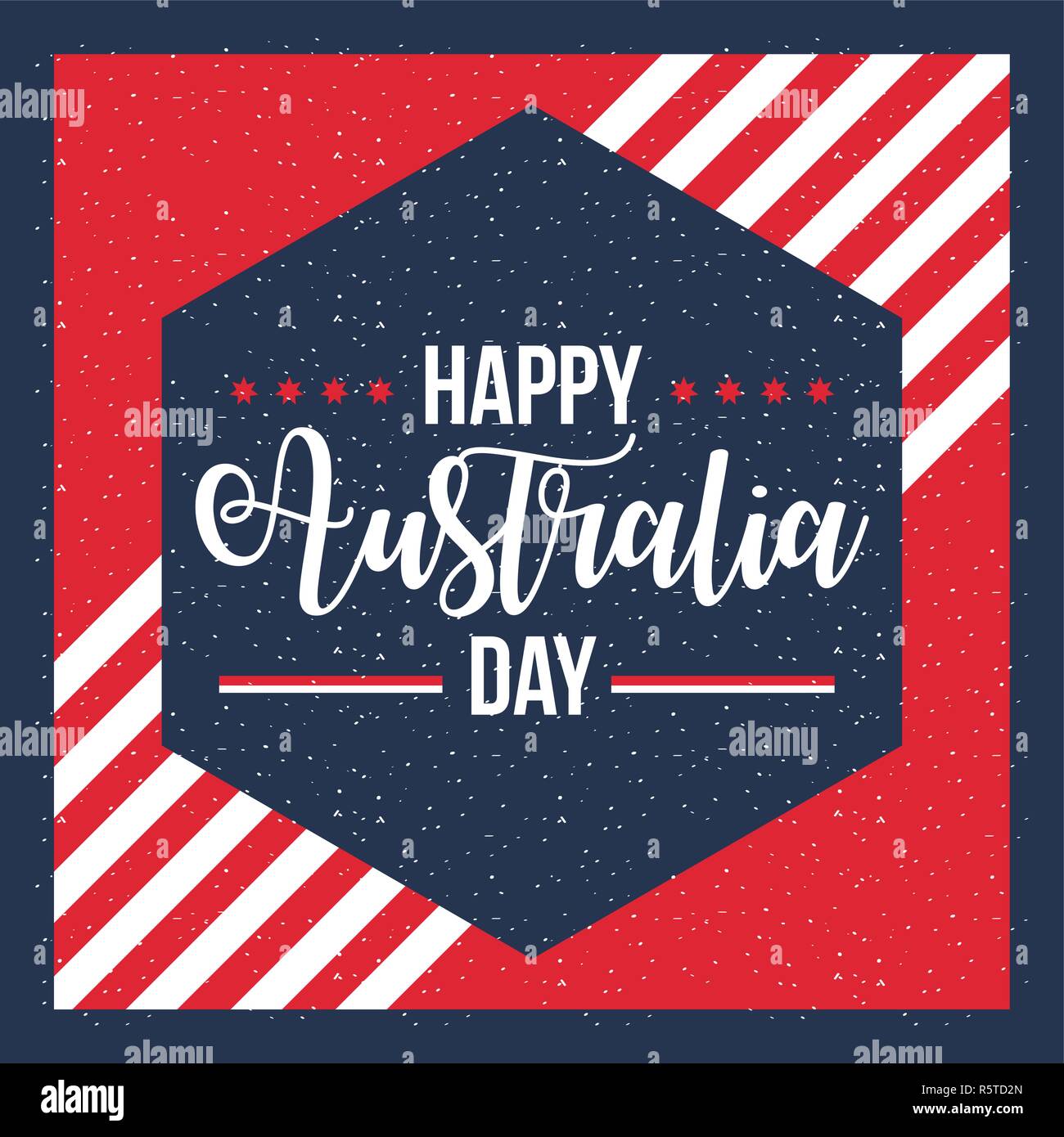 happy australia day figure frame decoration sign vector illustration ...