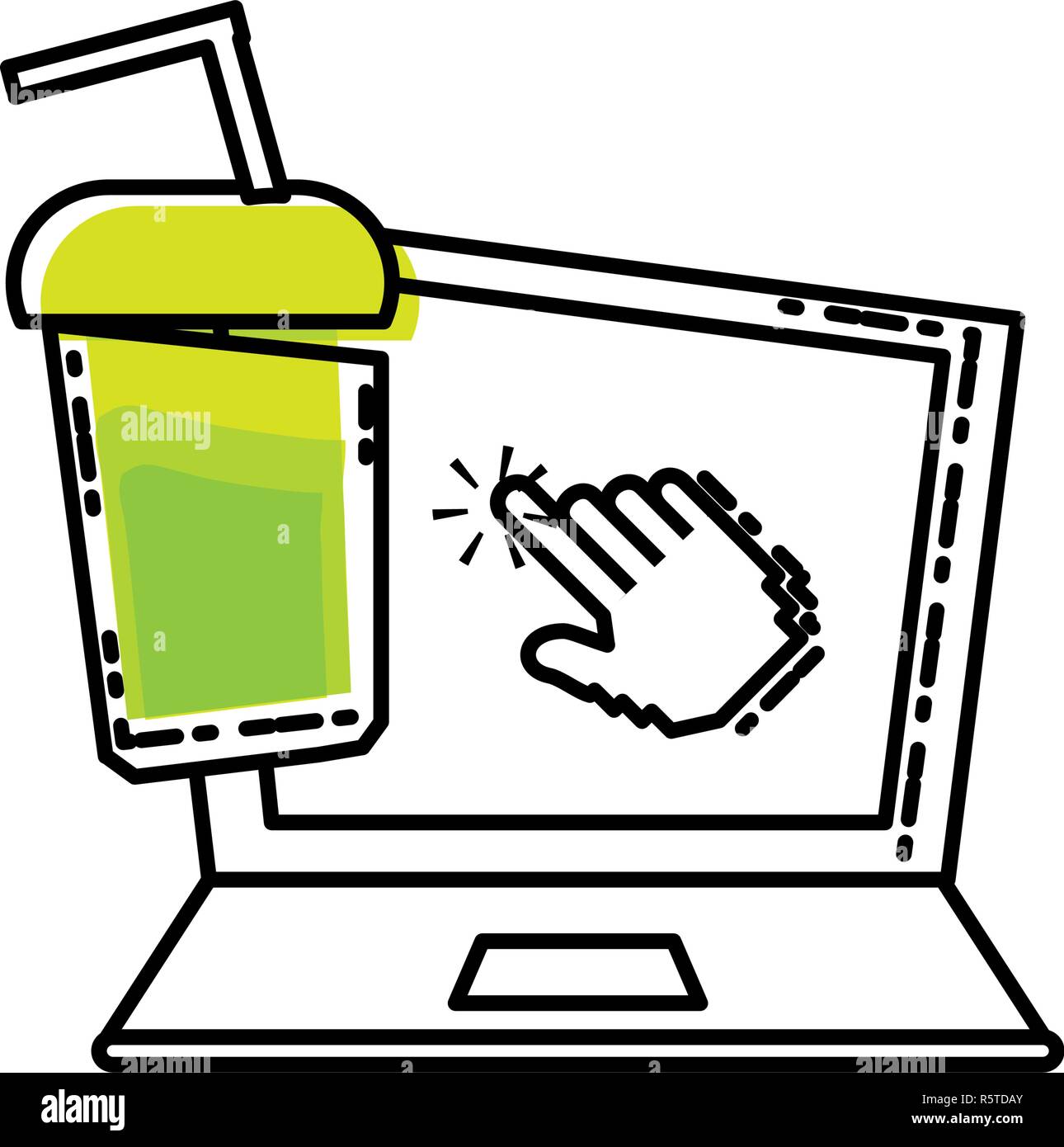 Straw display screen Stock Vector Images - Alamy