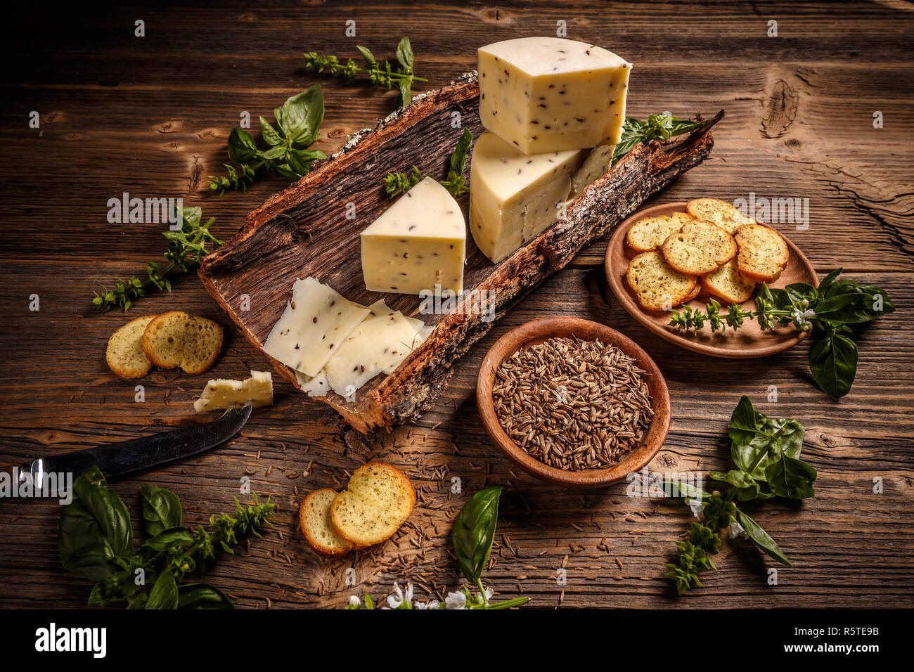 Composition of cheese Stock Photo - Alamy