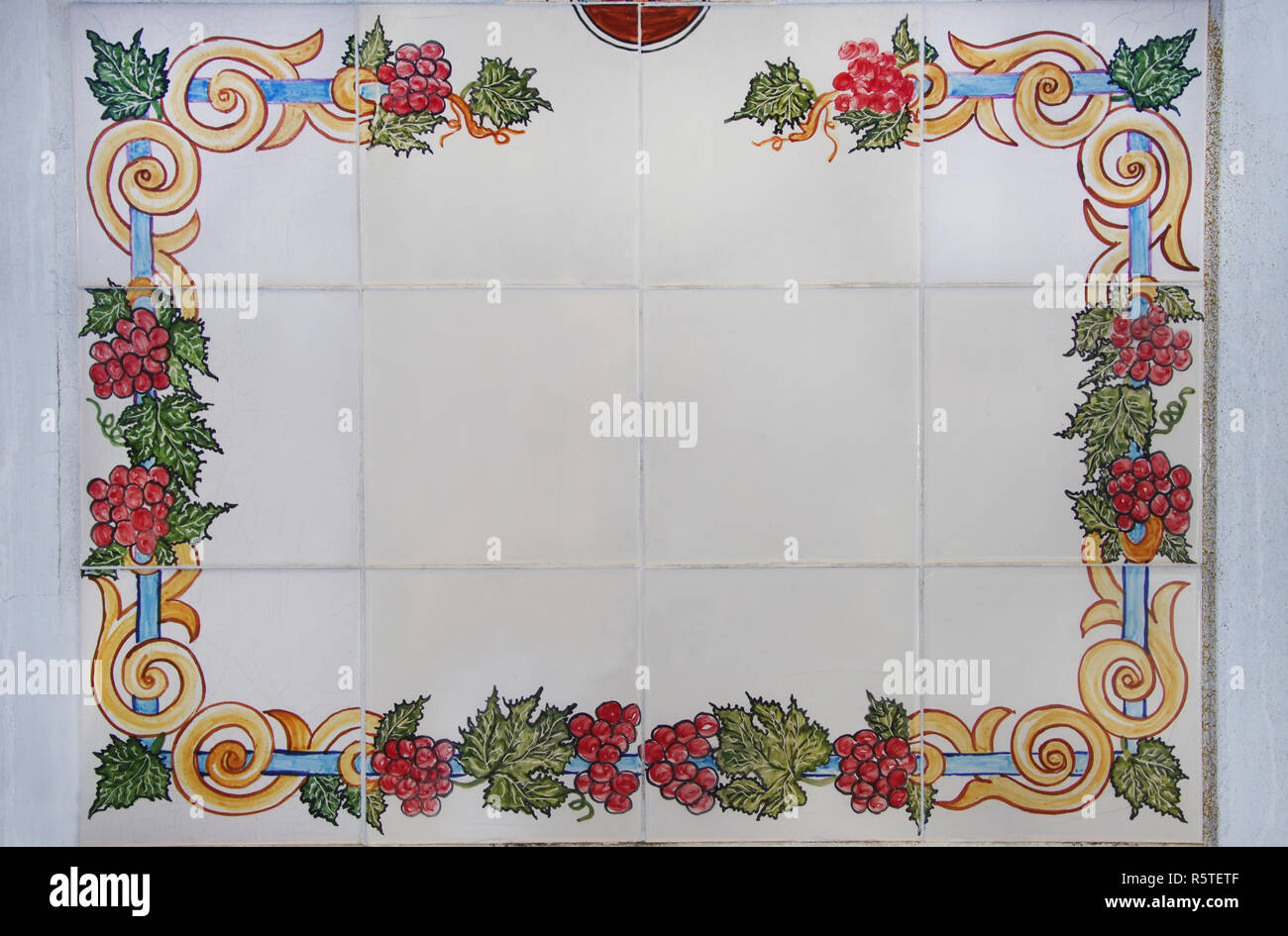 decorated tile plaque in street at south of Portugal Stock Photo - Alamy