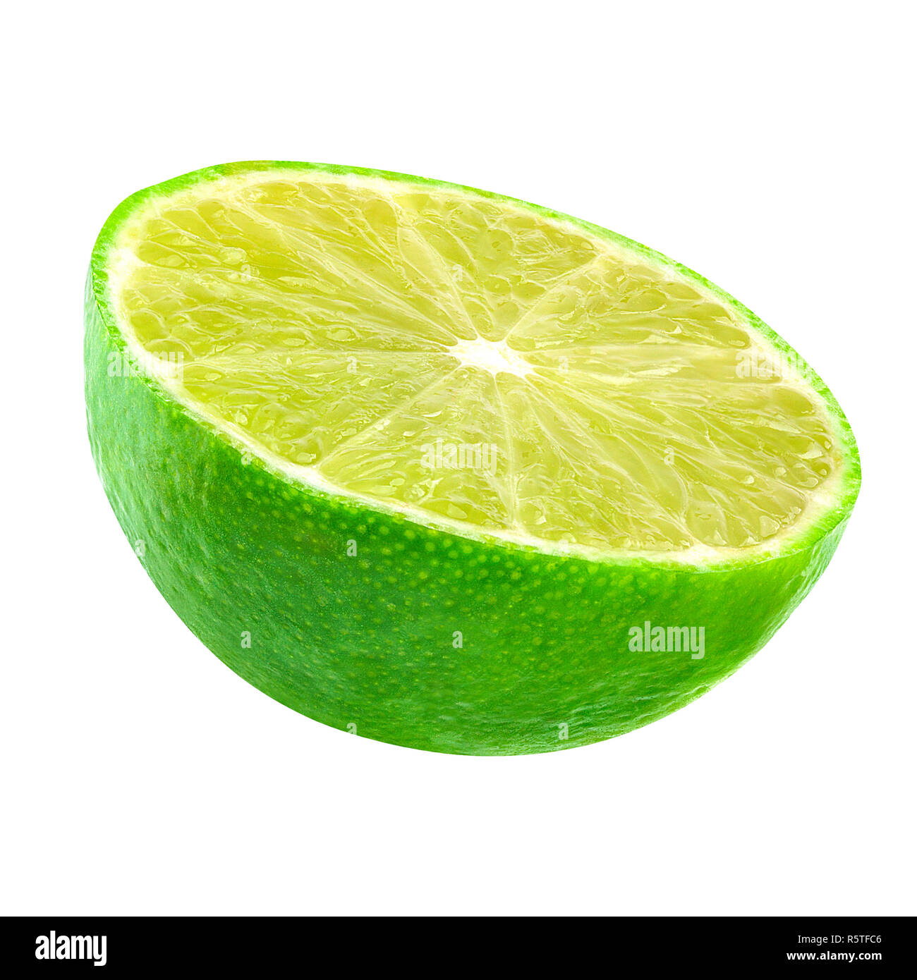 Half lime isolated on white Stock Photo - Alamy