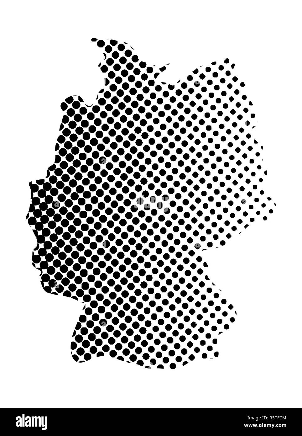 Halftone world map hi-res stock photography and images - Alamy