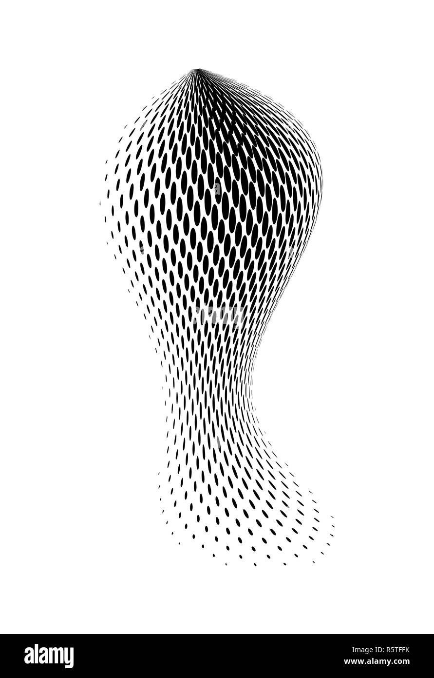 halftone shape vector logo symbol, icon, design. abstract dotted globe ...