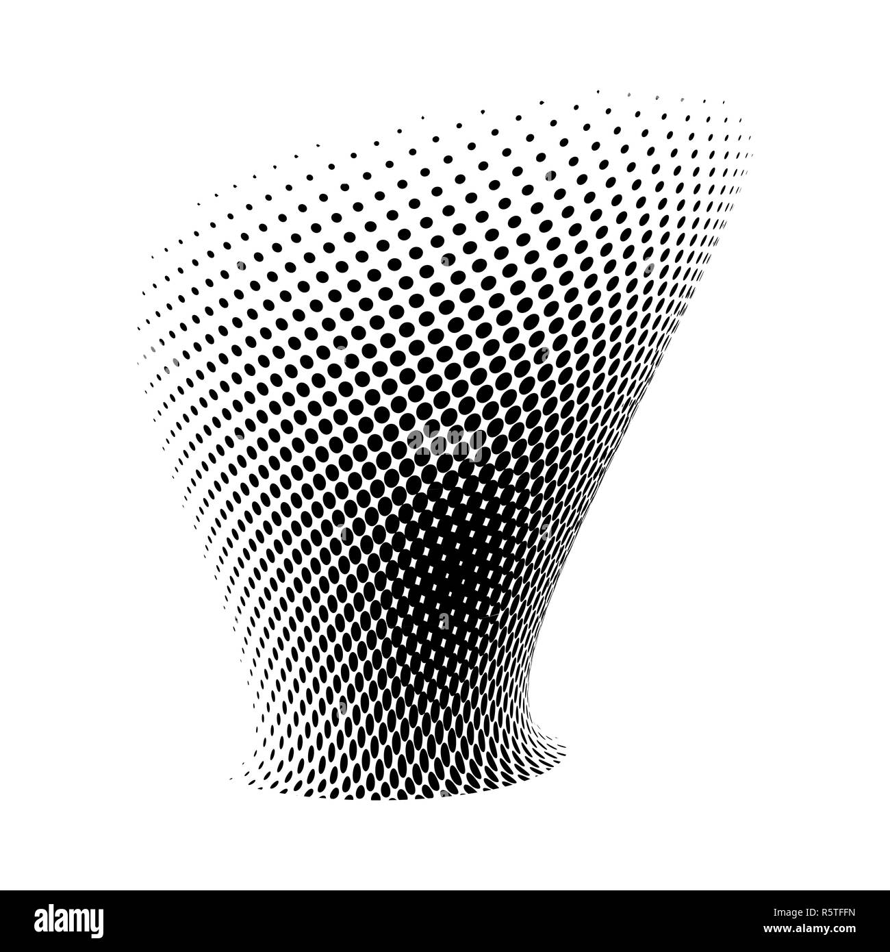 halftone shape vector logo symbol, icon, design. abstract dotted globe ...