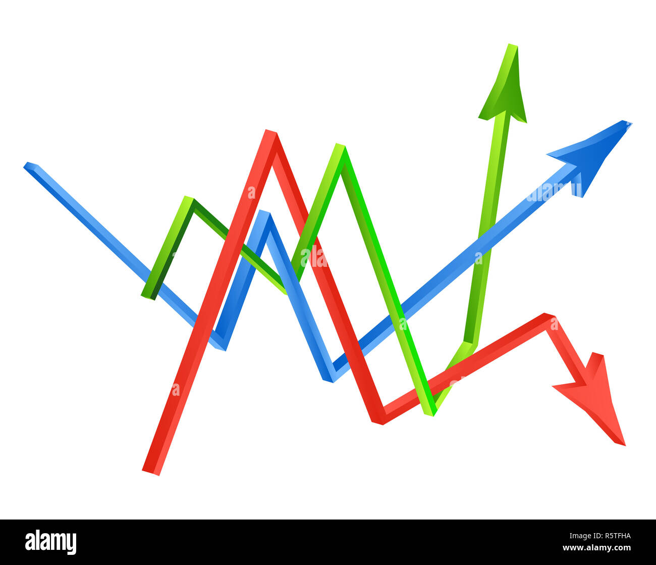 intersecting directional arrows. crossed 3d icon business concept ...