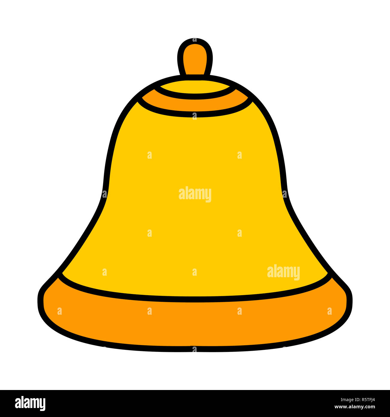 Christmas bell, cartoon design for card, icon, symbol. Winter vector ...