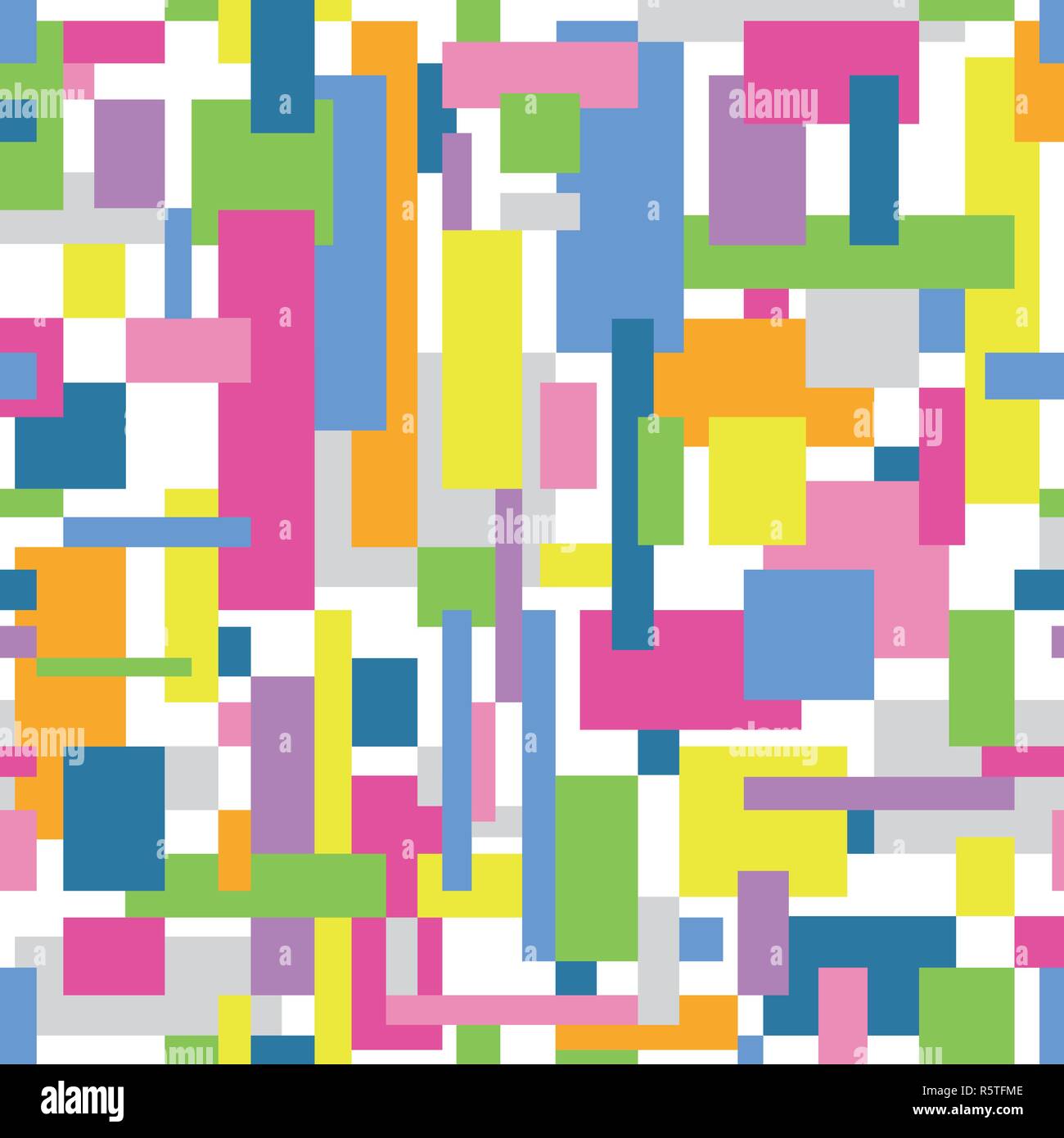 Colorful Overlapping Rectangles Abstract Pattern On White Background Stock Vector Image And Art