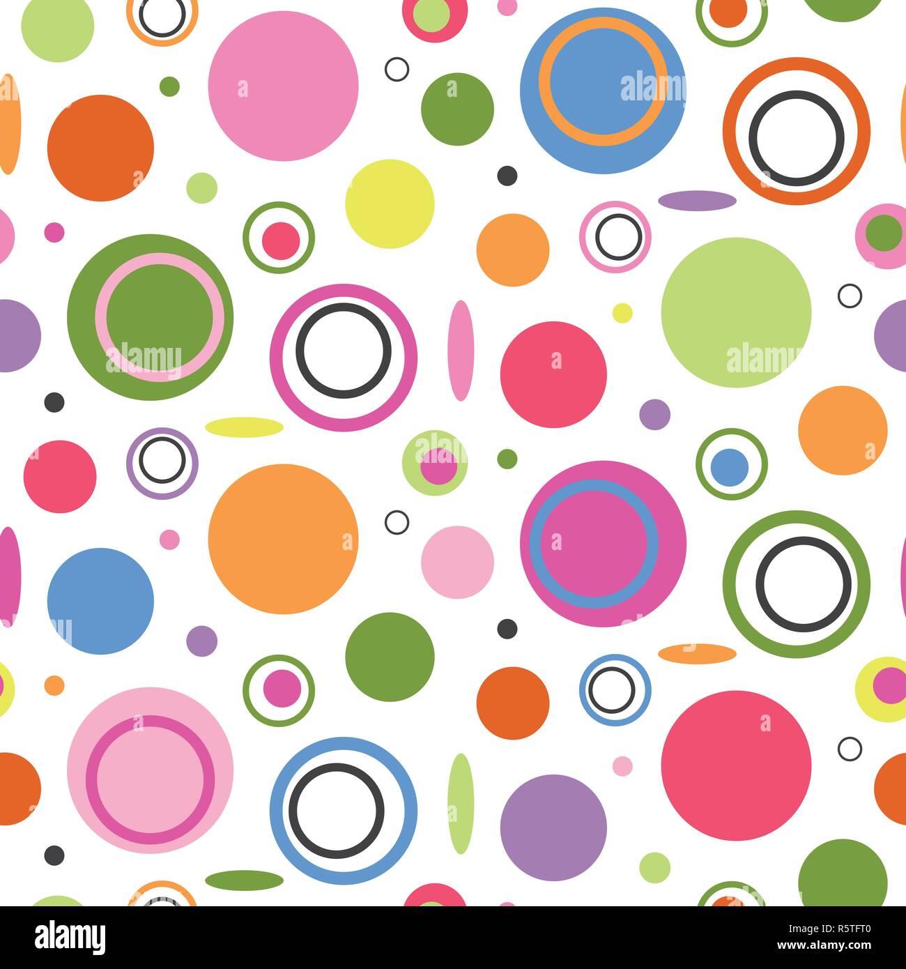 Colorful circles pattern on white background Stock Vector Image & Art ...
