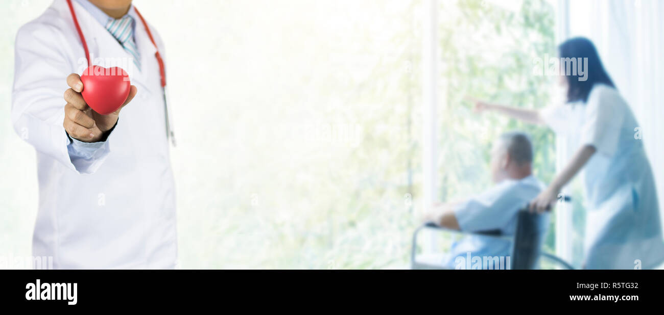 Healthy and medical people concept, doctor holding stethoscope and ...