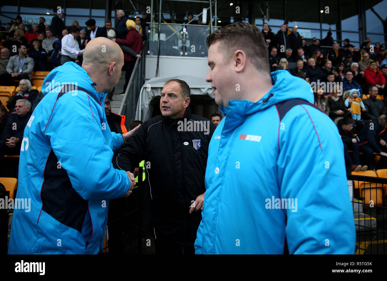 Slough Town managers Jon Underwood and Neil Baker and Gillingham ...