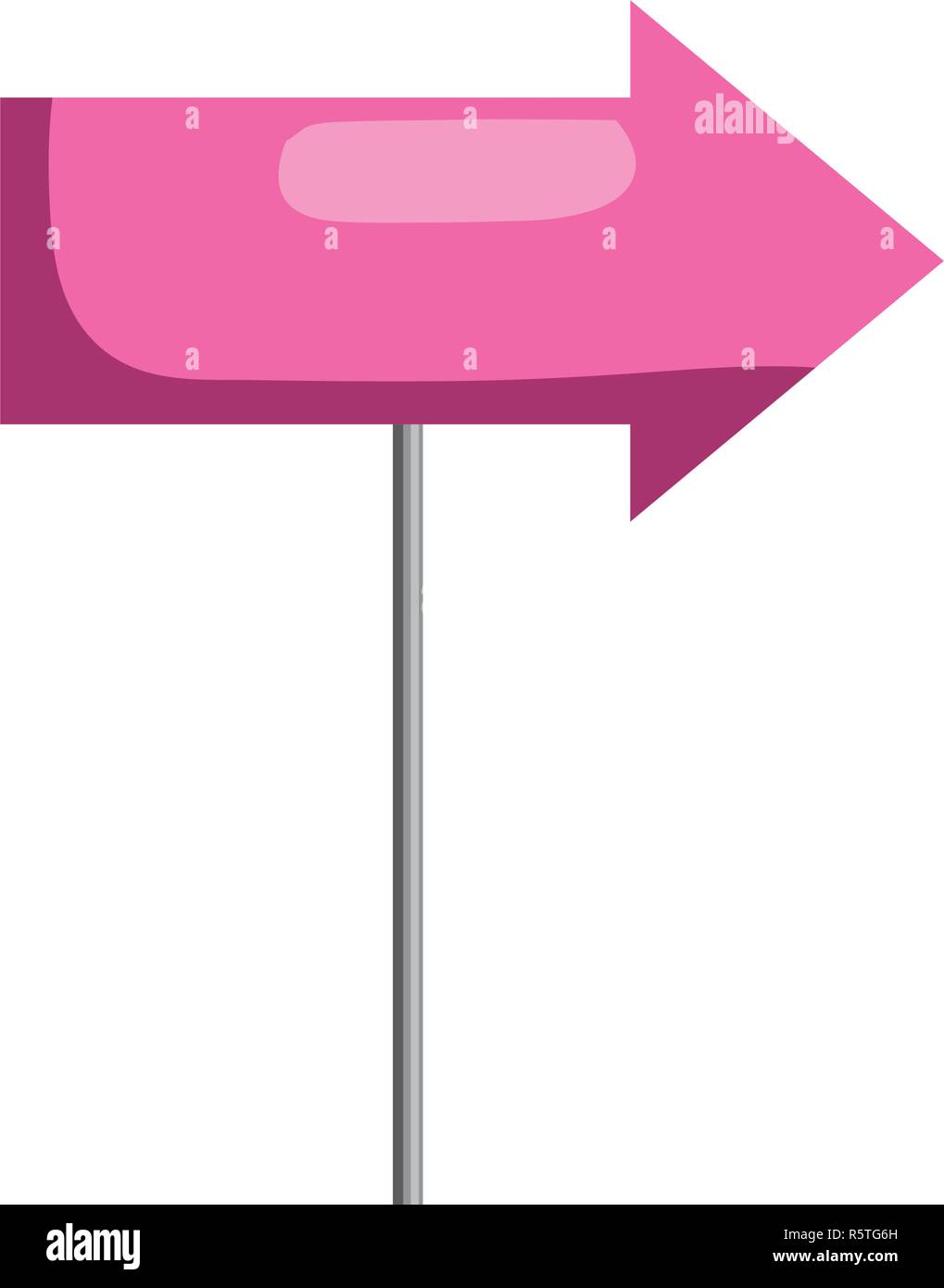 arrow signage to right in stick vector illustration design Stock Vector ...