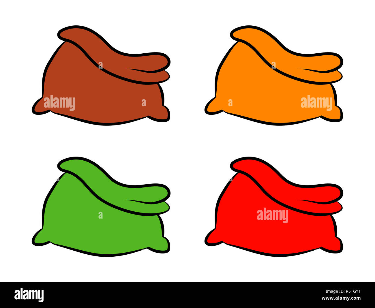 Santa, money bag, Christmas empty sack icon set , symbol, design ...