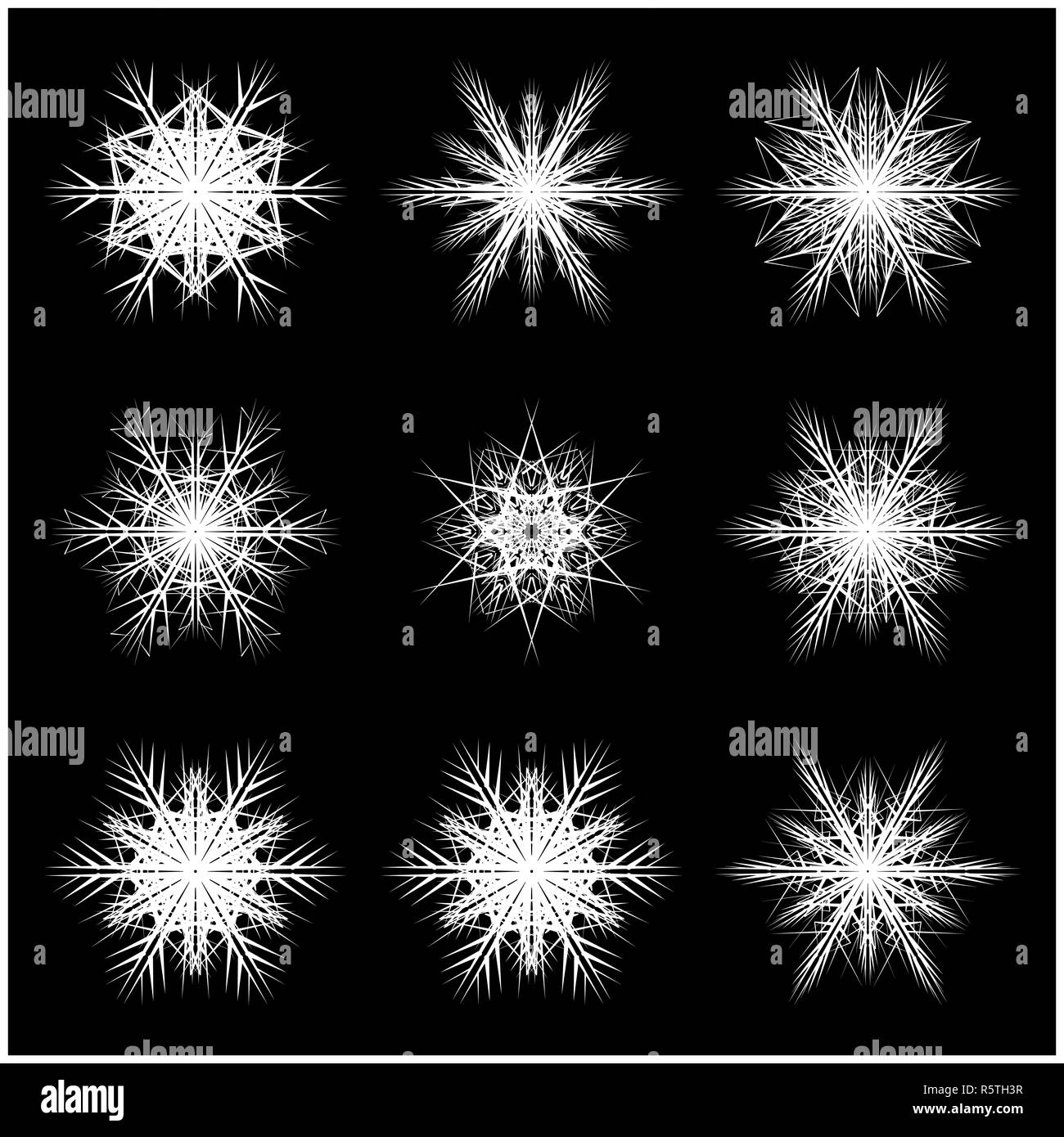 Christmas snowflake, frost flake silhouette icon, symbol, design ...