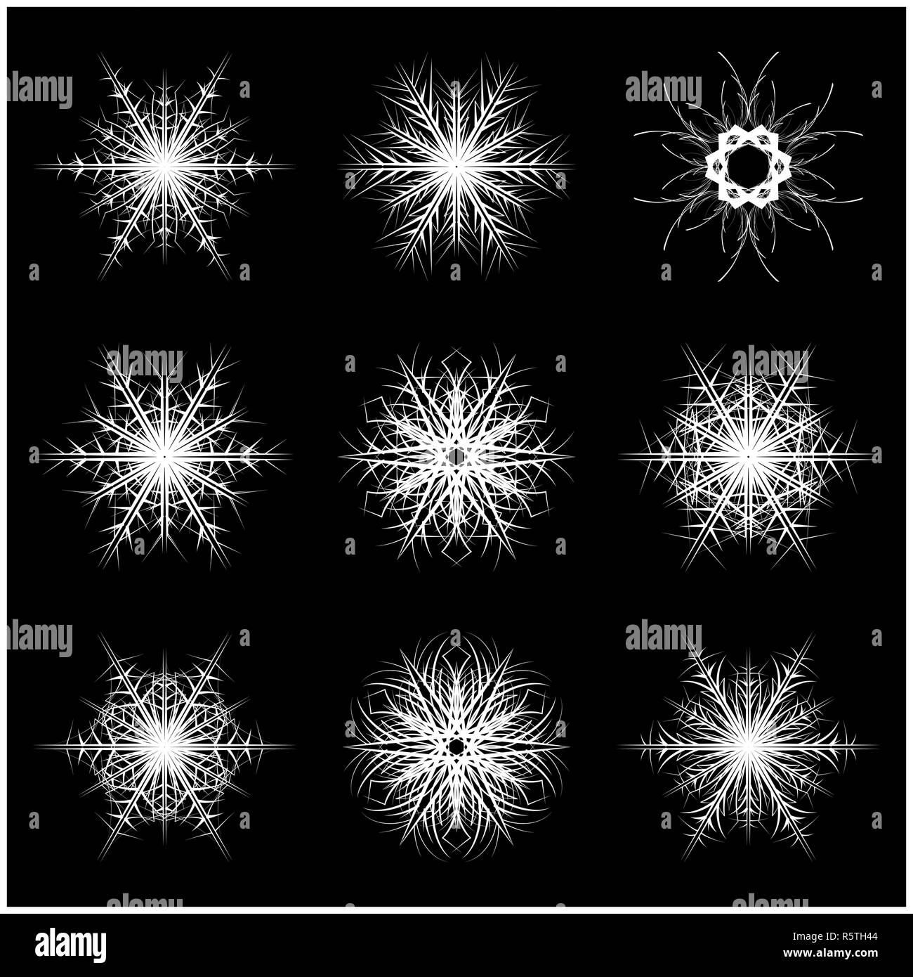 Christmas snowflake, frost flake silhouette icon, symbol, design ...