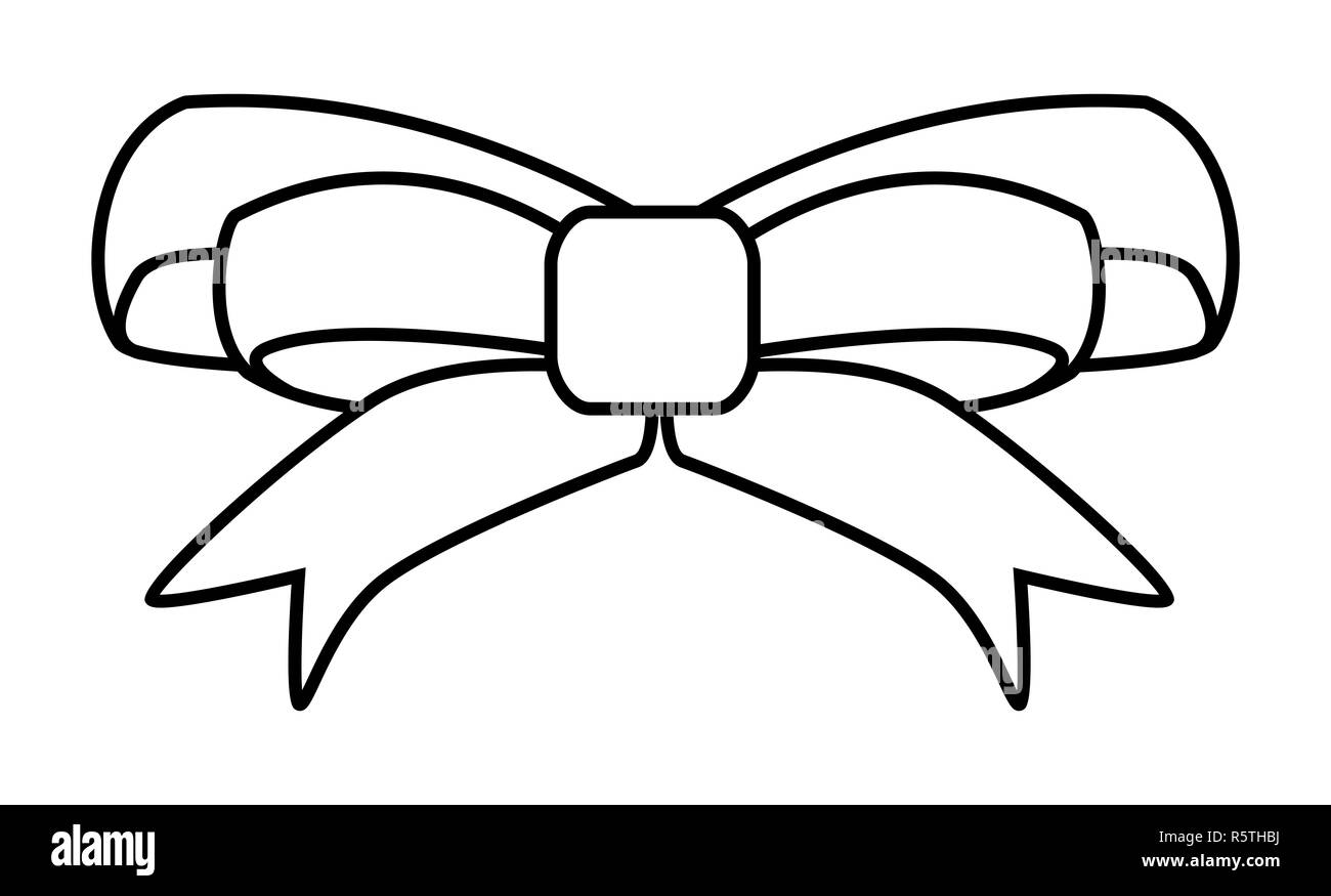 Christmas Bow Clipart Black And White