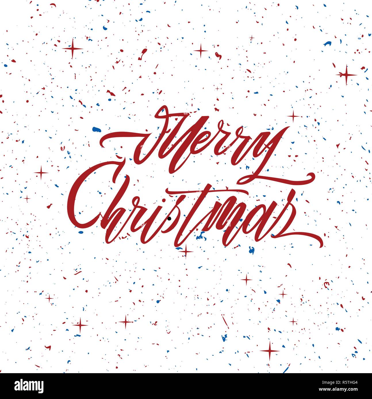 Merry christmas text vector on white background. Lettering for ...