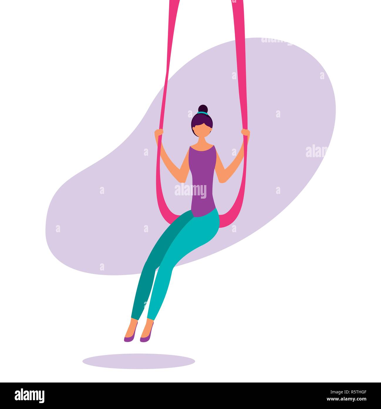 Acrobat woman circus fun Cut Out Stock Images & Pictures - Alamy