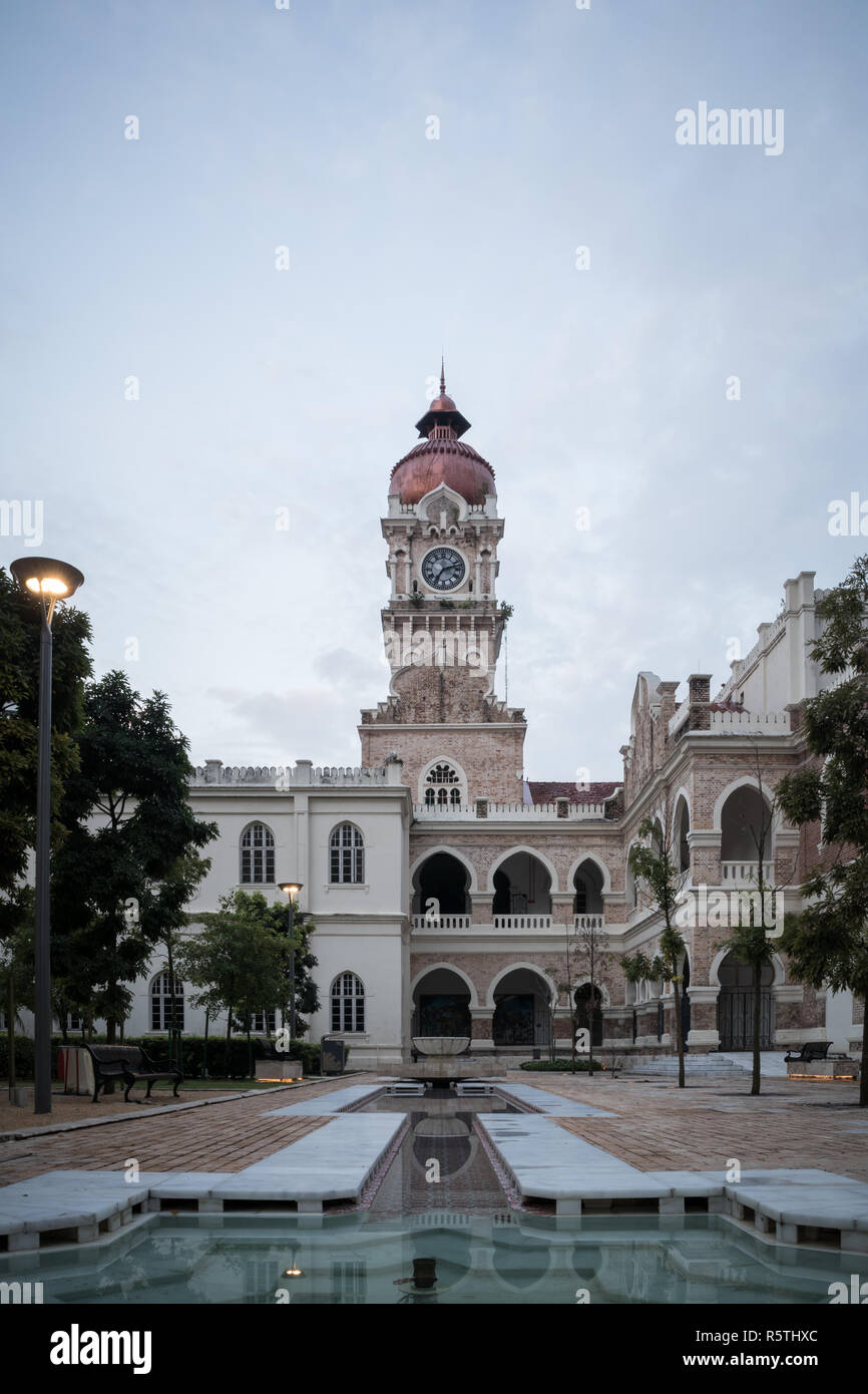 View of the old building with clock tower in Kuala Lumpur Stock Photo ...