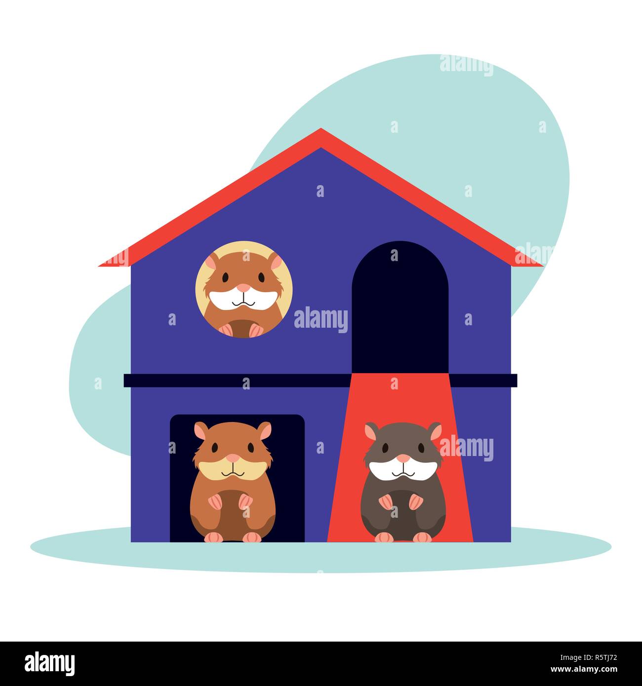 cute hamster house pet shop vector illustration Stock Vector Image ...
