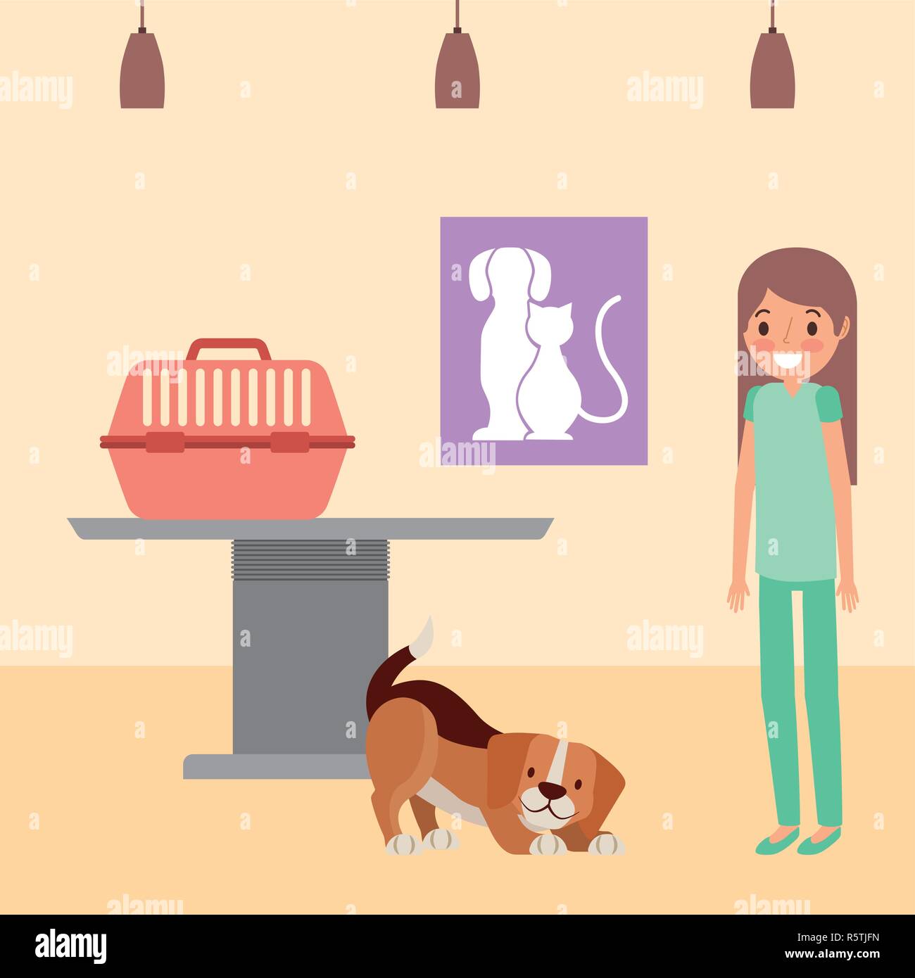 Female lab puppy Stock Vector Images - Alamy