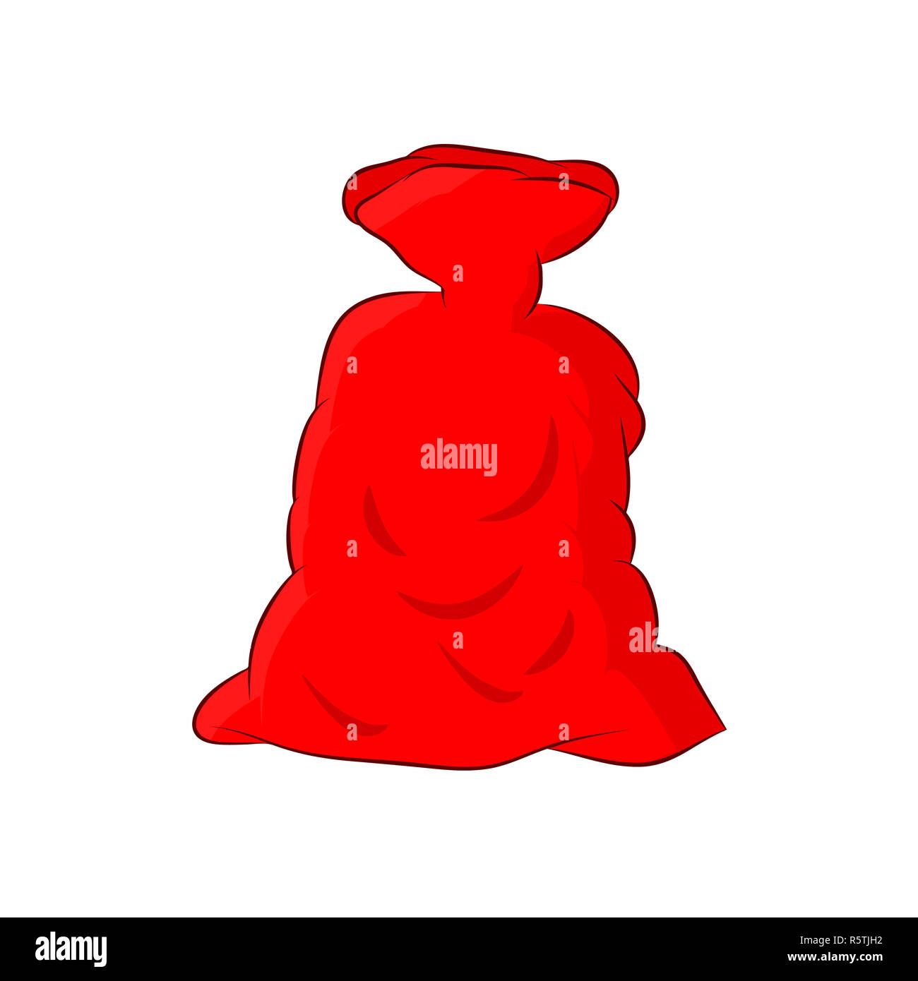 Santa bag, Christmas empty sack icon, symbol, design. Winter vector ...