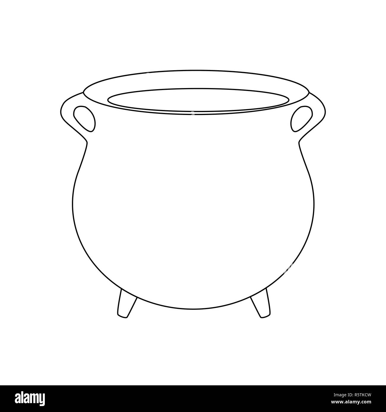 Witches Cauldron Clipart Black And White Pumpkin