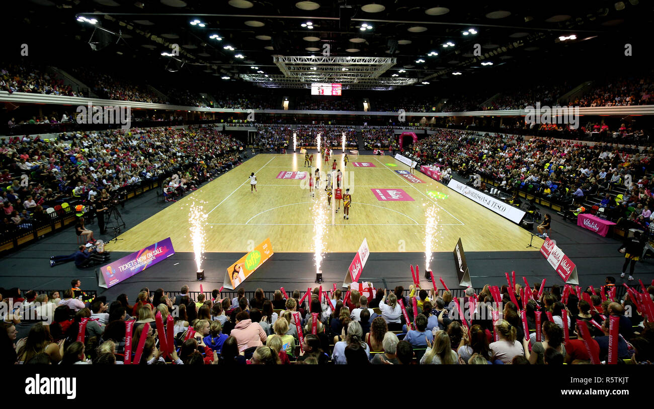 A general view of action between the England Roses and the Uganda She ...