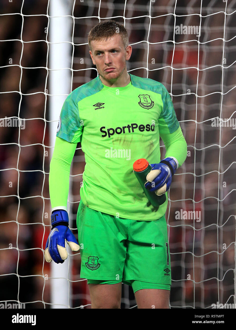 Everton goalkeeper Jordan Pickford during the Premier League match at ...