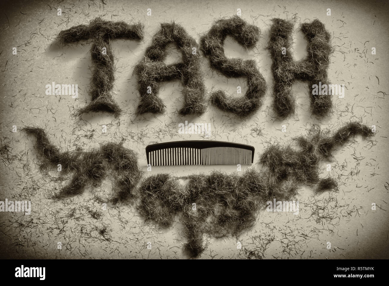 Old style barbers Tash symbol Stock Photo - Alamy