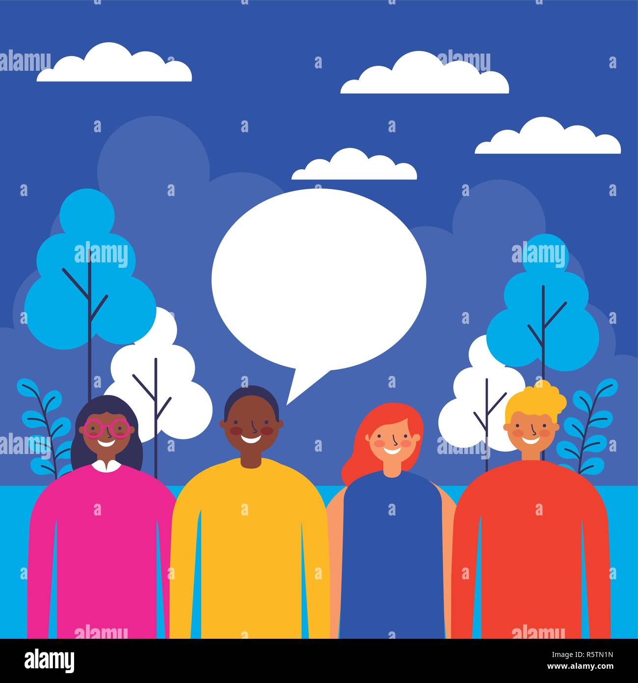 Amusement park crowd Stock Vector Images - Alamy