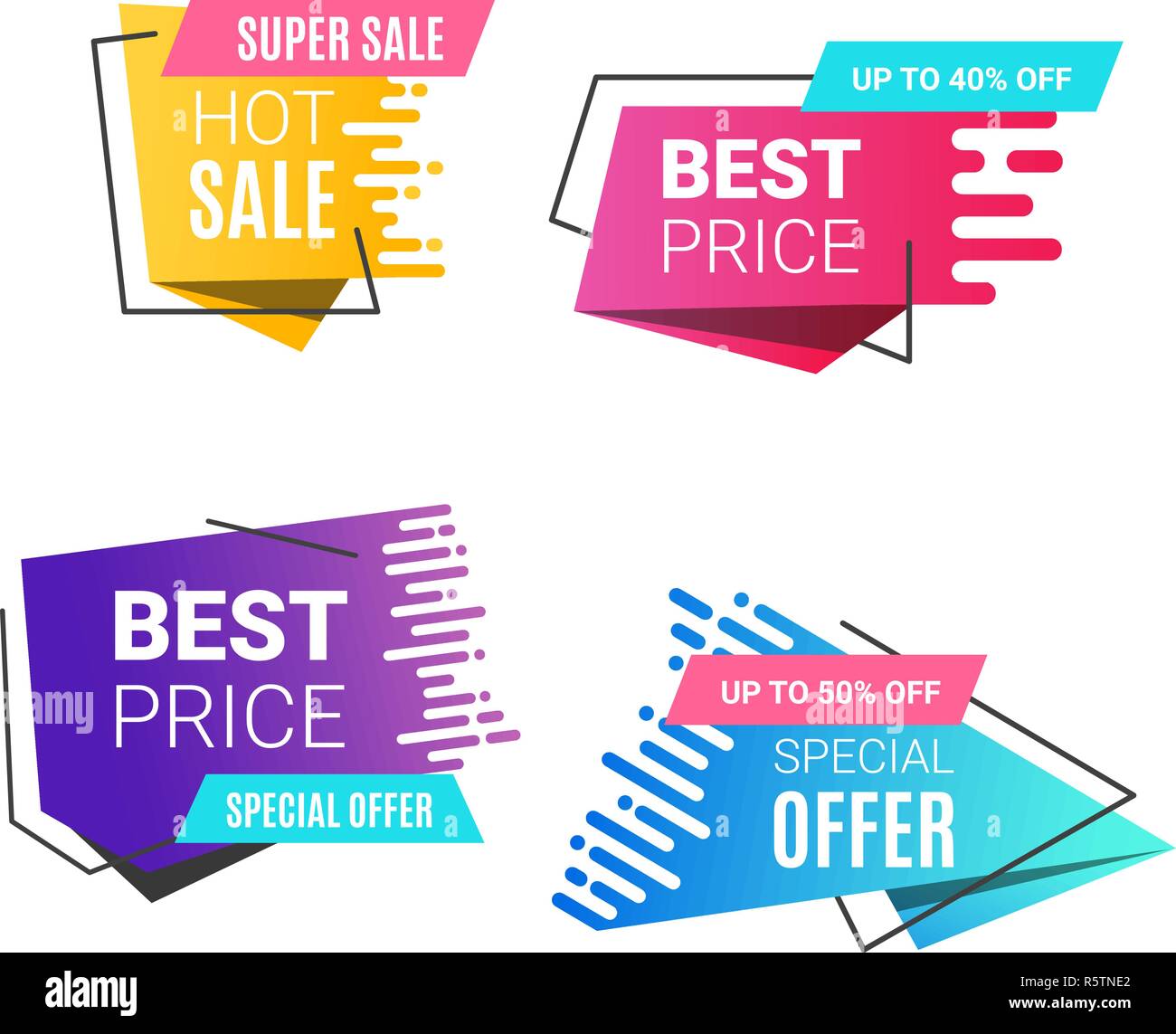 Collection of modern speed sale banner template Stock Vector Image ...