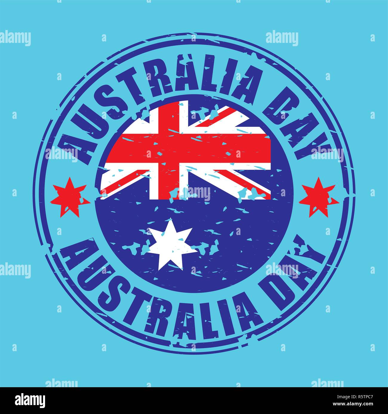 australia day sticker sign flag date celebration vector illustration ...