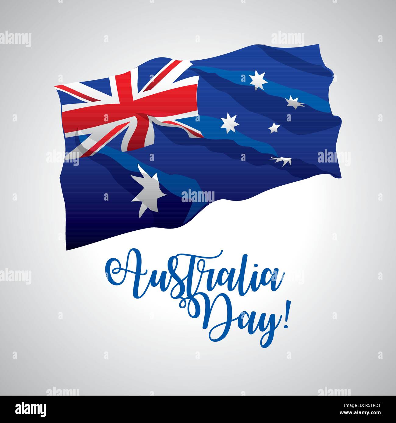 australia day wave flag celebrate date vector illustration Stock Vector ...