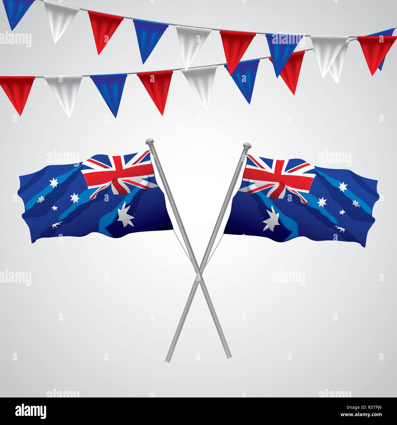 Australia day flags Stock Vector Images - Alamy