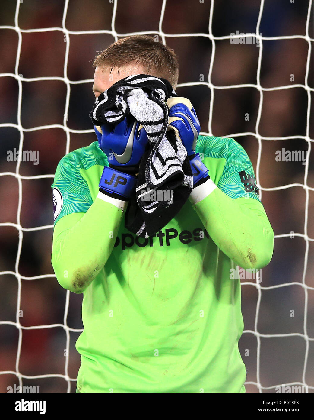 Everton goalkeeper Jordan Pickford during the Premier League match at ...