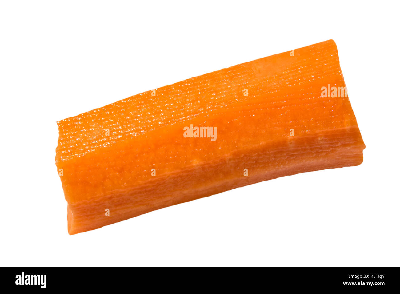 carrot peeled piece isolated on white background Stock Photo - Alamy