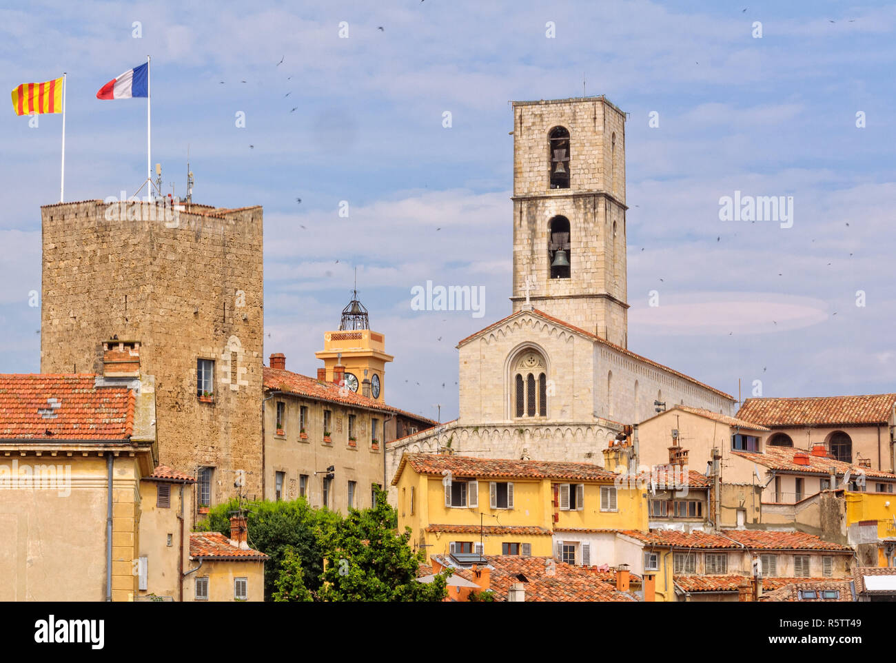 Saracen Tower and Cathedral - Grasse Stock Photo - Alamy