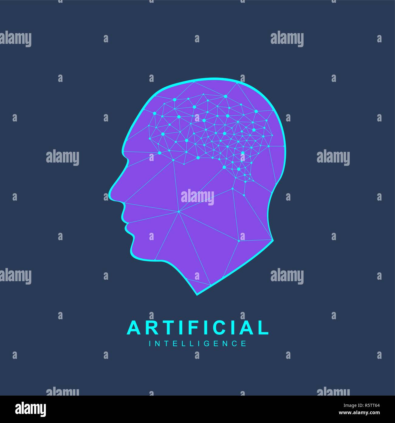 Artificial Intelligence Logo. Artificial Intelligence and Machine Learning Concept. Vector ...