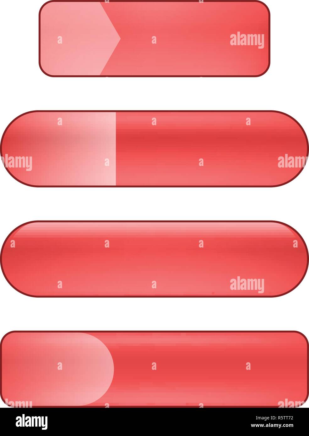 vector bright glossy web buttons set - red Stock Vector Image & Art - Alamy