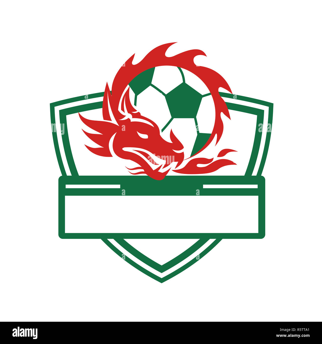 Red Dragon Soccer Ball Crest Stock Photo - Alamy