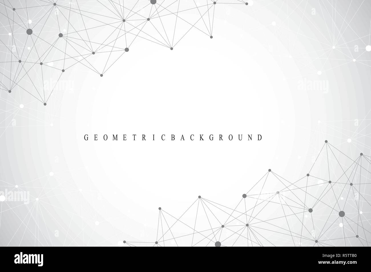 Global network connections with points and lines. Networking and Big Data visualization ...